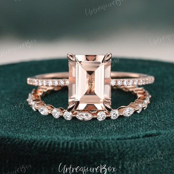 Morganite Bridal Set - Etsy