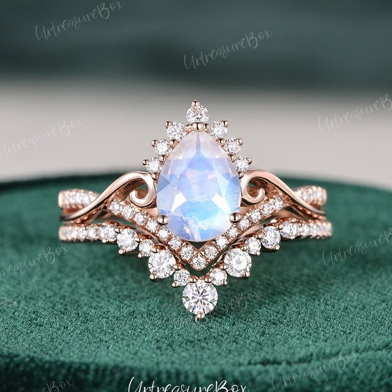 Moonstone Engagement Ring - Etsy
