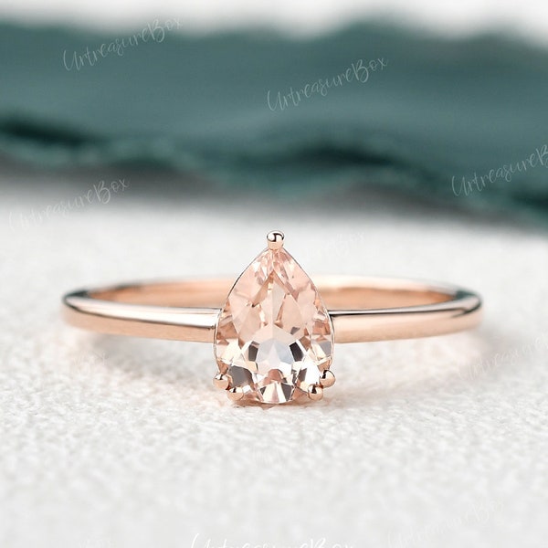 Morganite Solitaire - Etsy