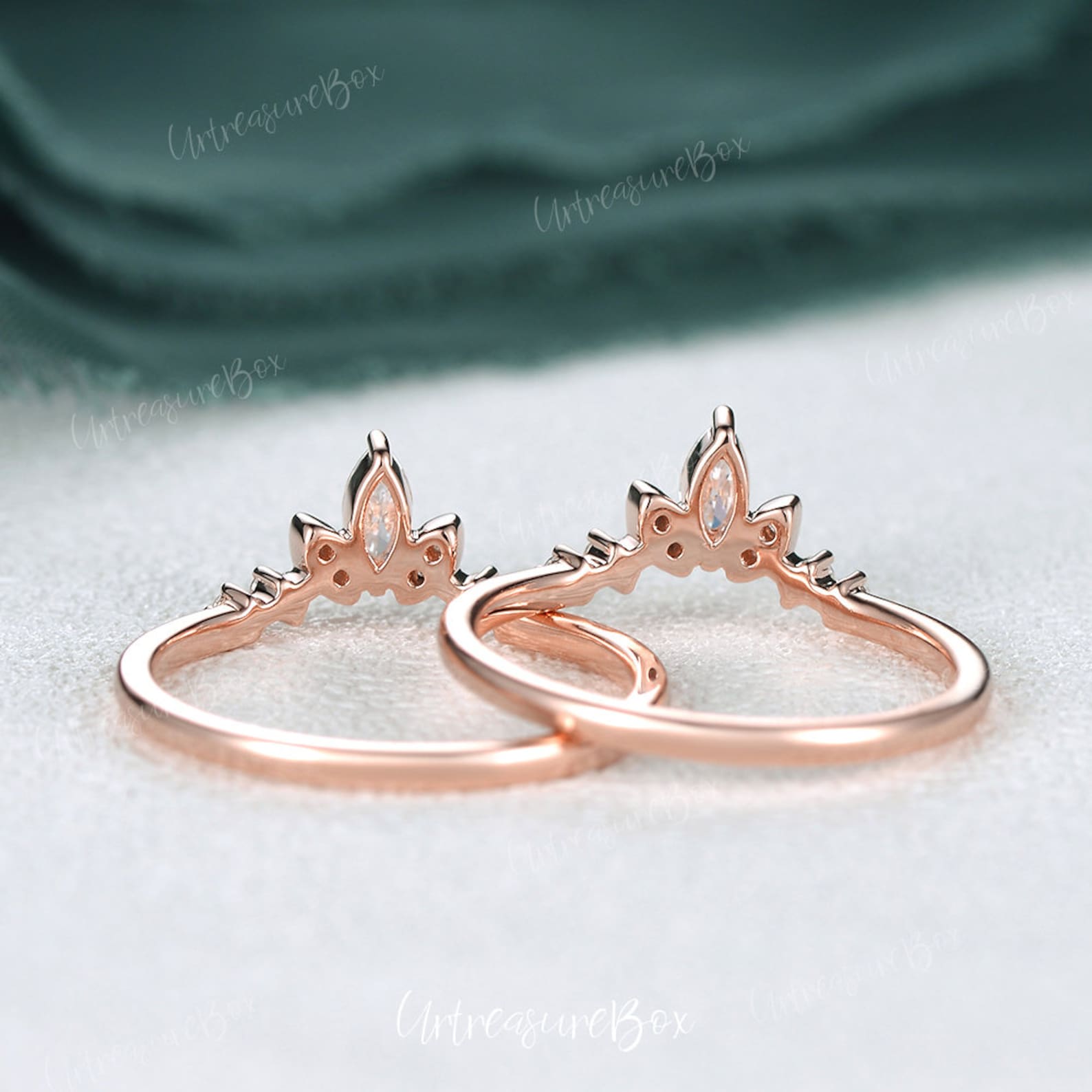 Rose Gold Ring Enhancer Women Wedding Ring Enhancer Wedding - Etsy