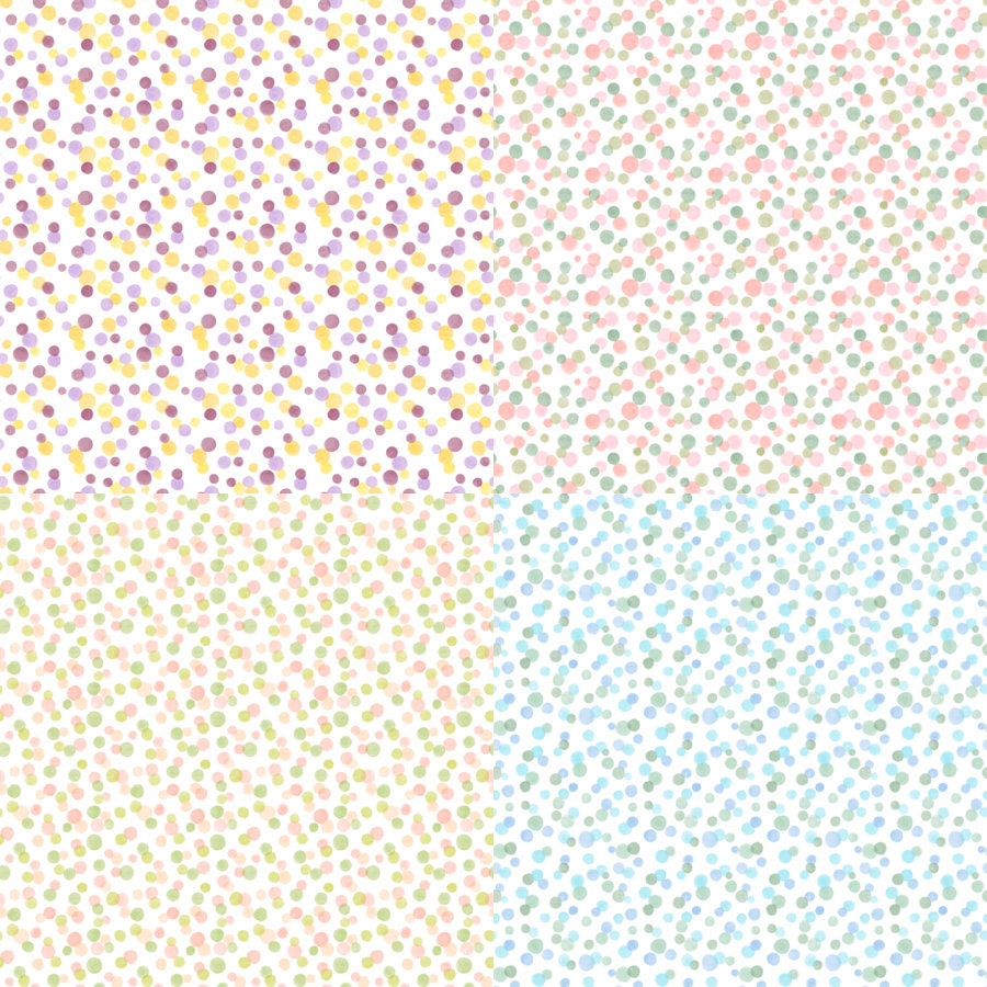 Colourful Dots • 8 Hand Drawn Seamless Digital Papers • Confetti ...