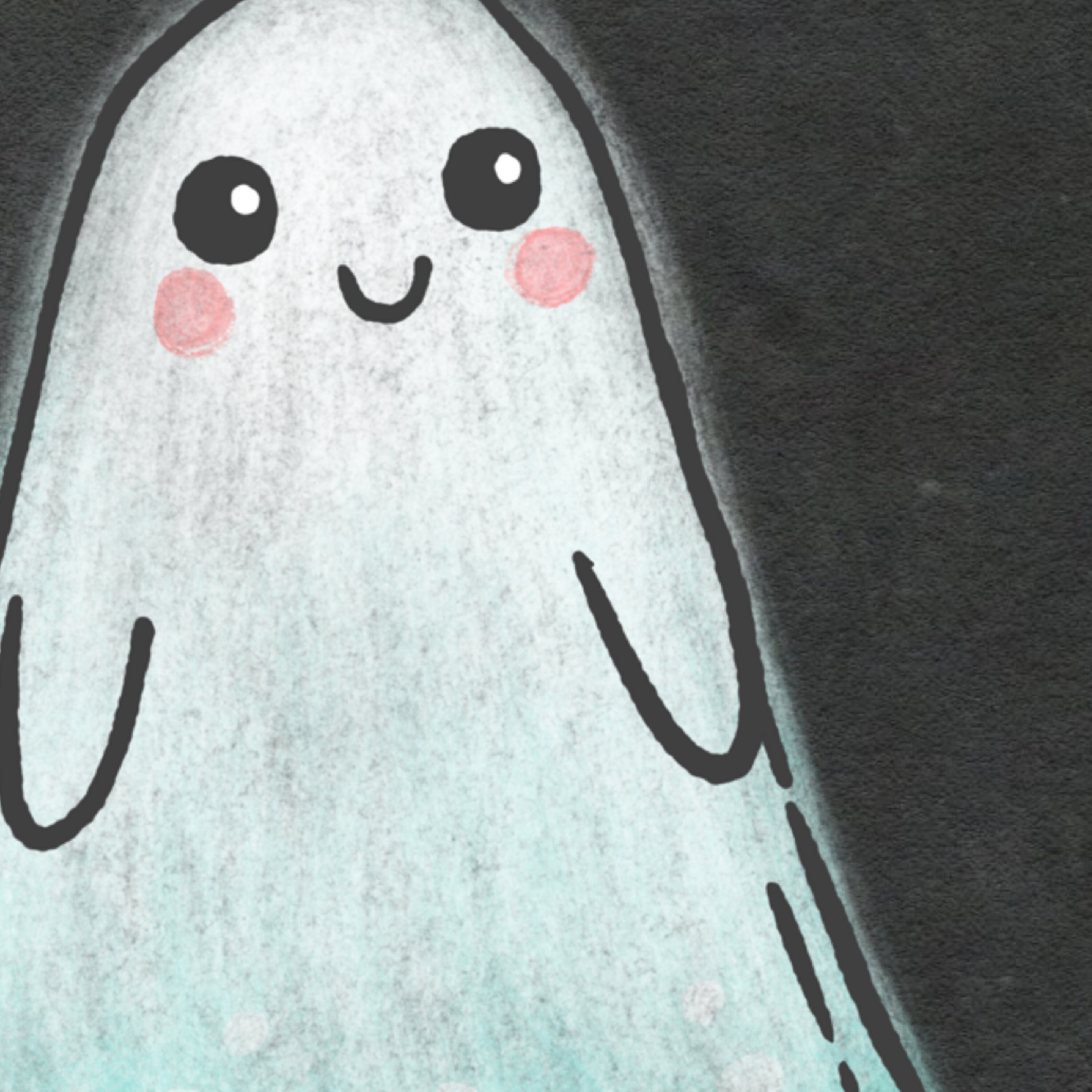 Little Ghosts Clipart • 12 Hand Drawn Digital Images • Png, Instant ...