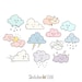 Happy Clouds Clipart • 12 Hand Drawn Digital Images • Png, Pastel ...