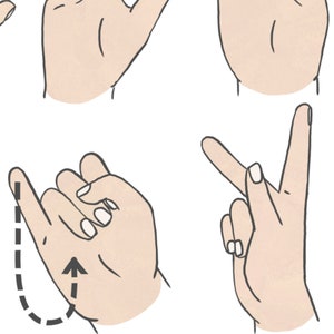 Sign Language Hands Clipart • 27 Hand Drawn Digital Images • Png ...