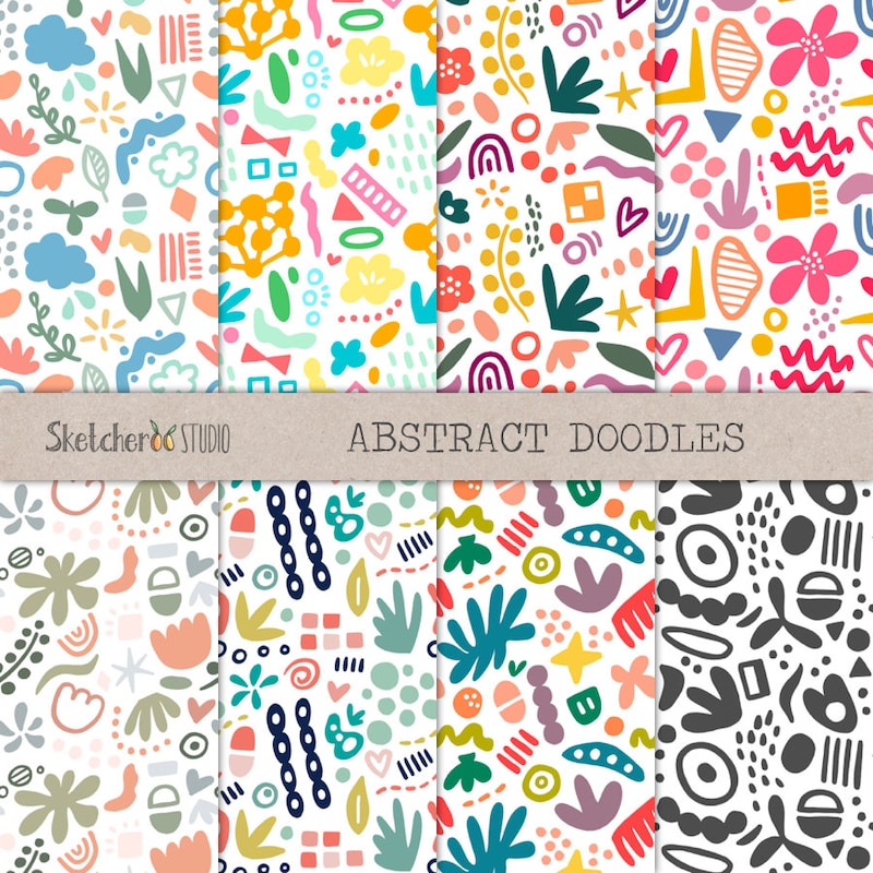 Abstract Doodle - Etsy
