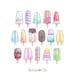 Popsicle Ice Lolly Clipart • 16 Hand Drawn Digital Images • Png, Summer ...
