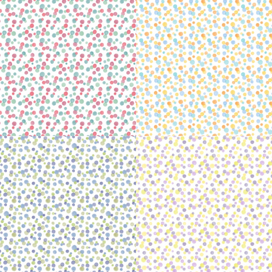 Colourful Dots • 8 Hand Drawn Seamless Digital Papers • Confetti ...