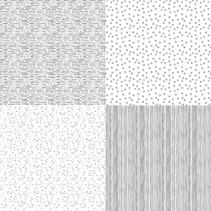 Black & White Doodles • 8 Hand Drawn Seamless Digital Papers ...