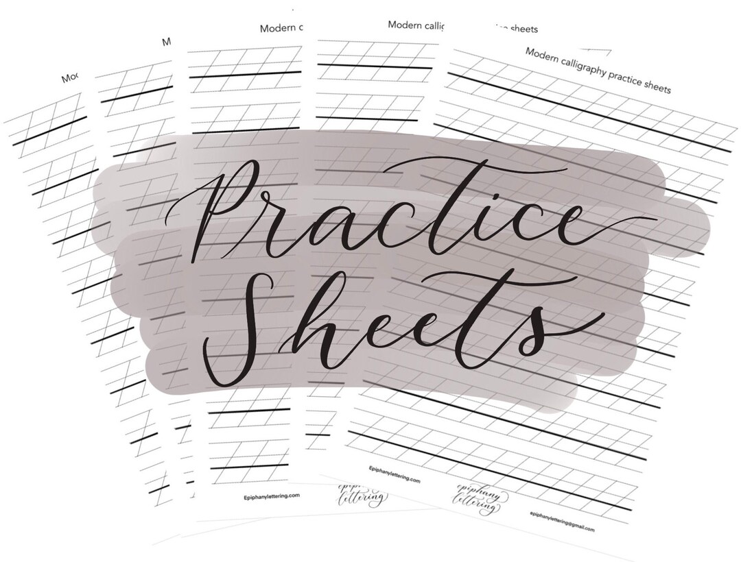 Practice Guideline Sheets for a Modern Calligraphy (pack of 20) - Etsy