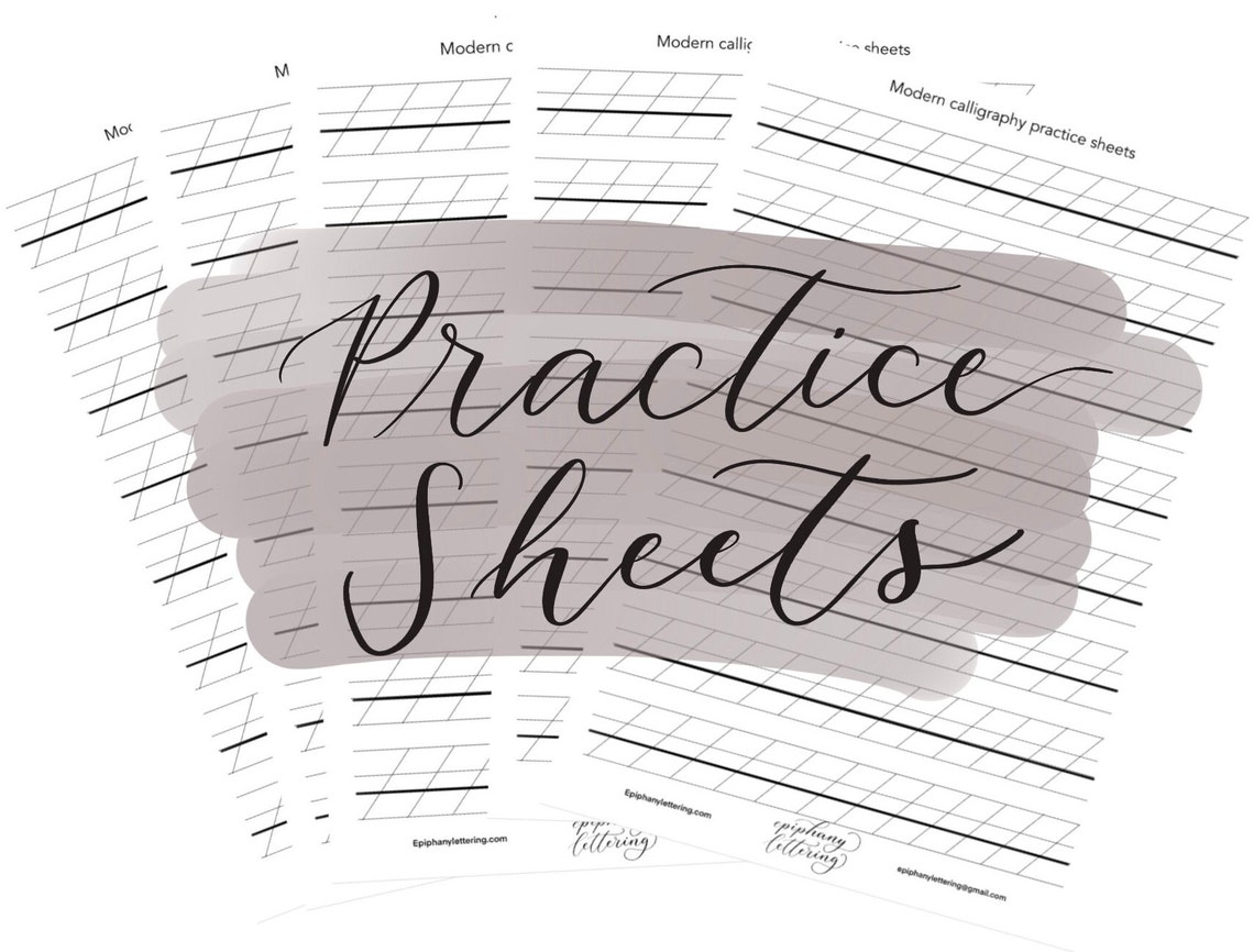 Practice Guideline Sheets for a Modern Calligraphy pack of 20 - Etsy