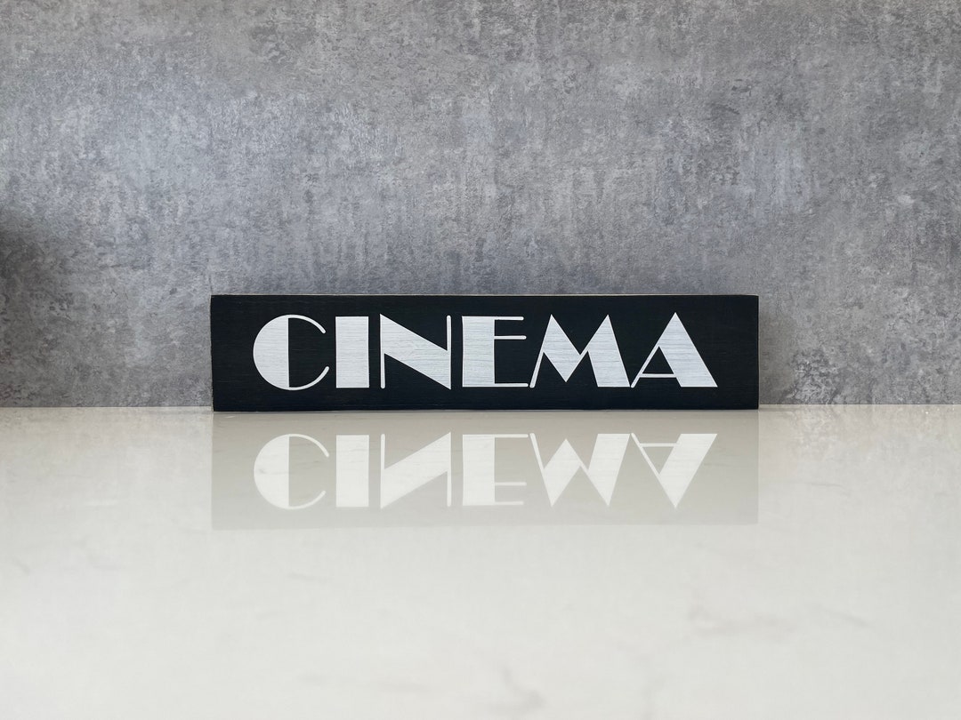 Cinema - Vintage Style Wooden Sign | for Home/living Room/lounge - Etsy