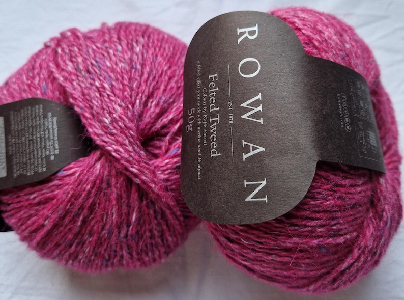 Felted Tweed by Rowan in Beautiful Magenta, Blue and Red Made of Wool ...