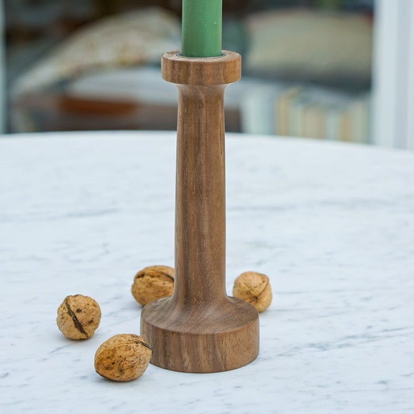 Walnut Candlesticks - Etsy