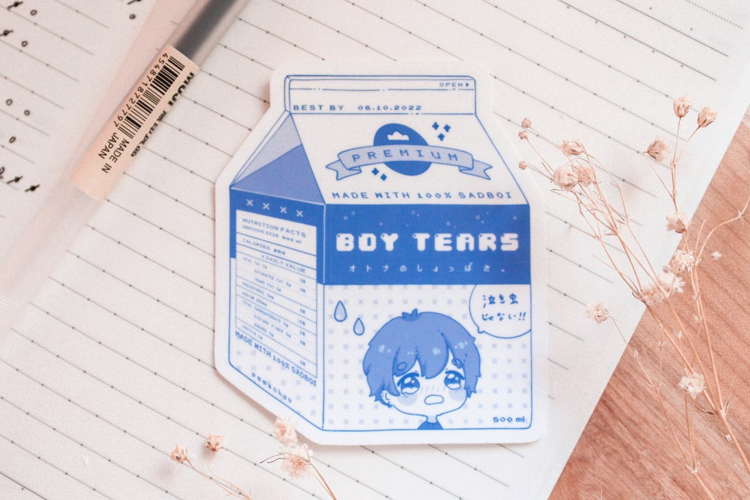 Boy Tears Vinyl Sticker - Etsy