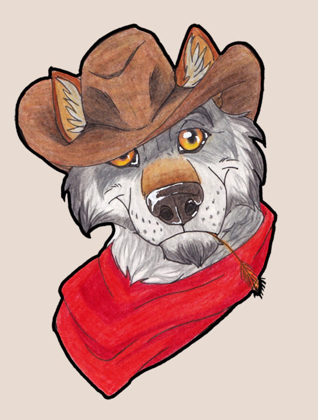 Headshot Commission Traditional Art Furry Anthro RPF PBF Animal Head ...