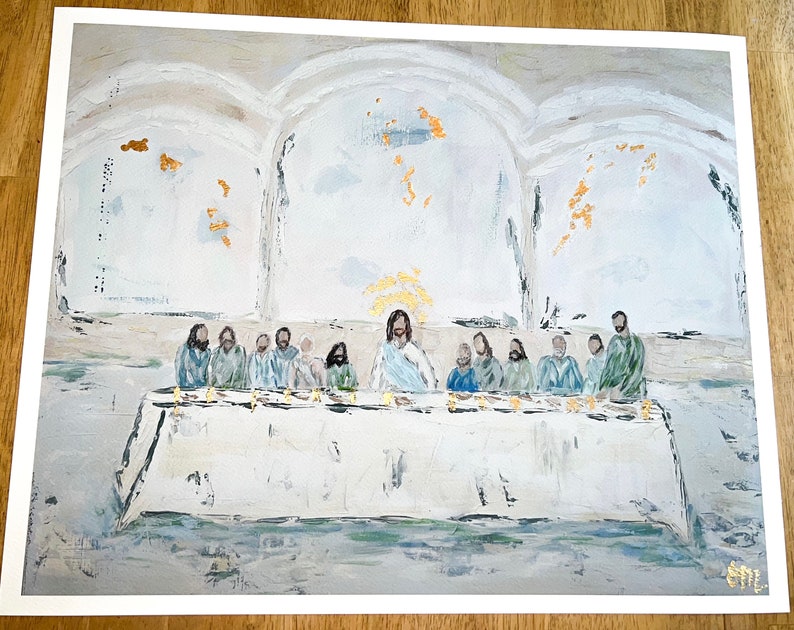 The Last Supper Art Print on Fine Textured Paper - Etsy