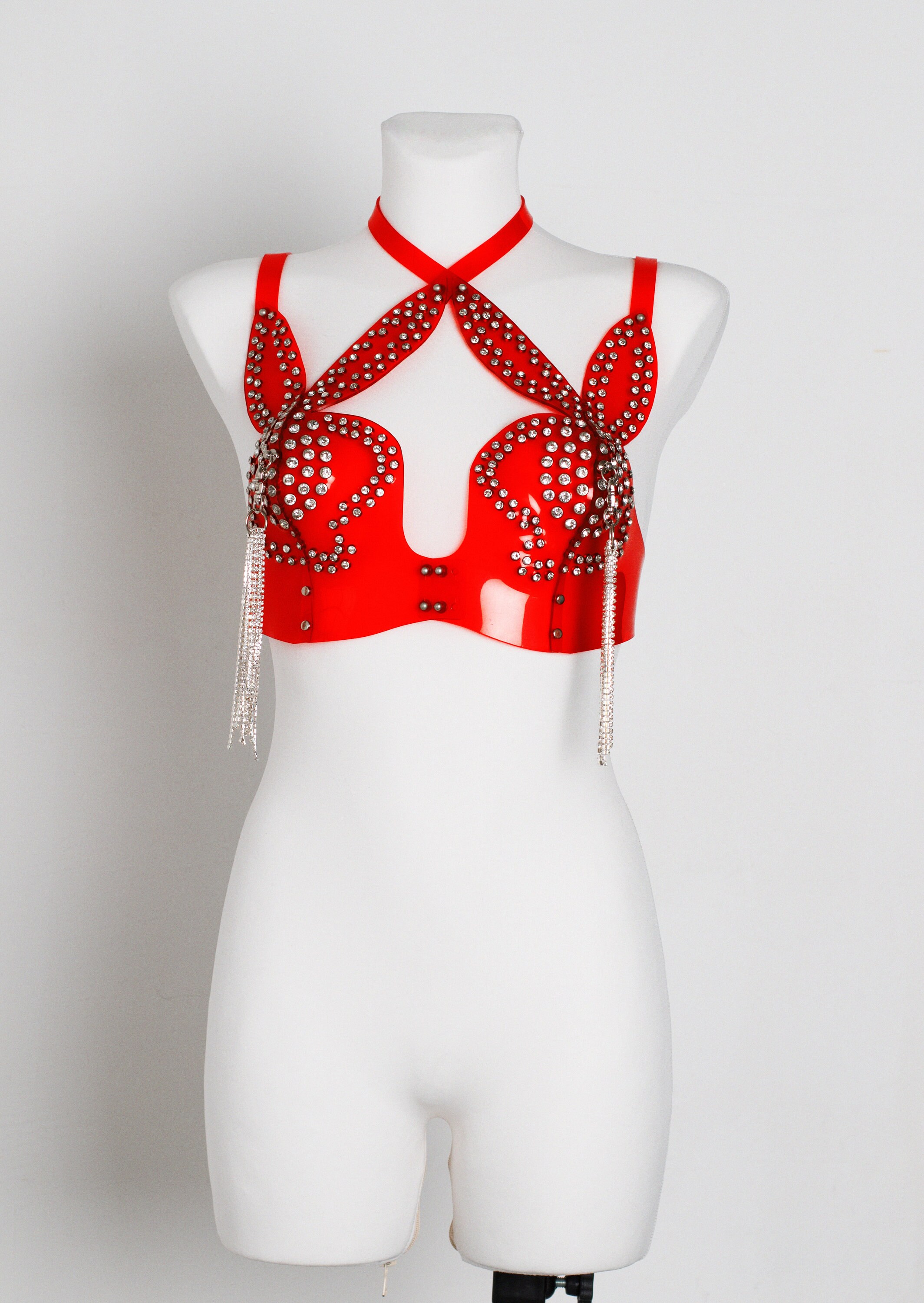 Red Vinyl Bunny Bra - Etsy