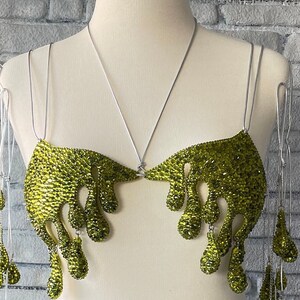 3D Printed DRIPPING Crystal Bra - Etsy