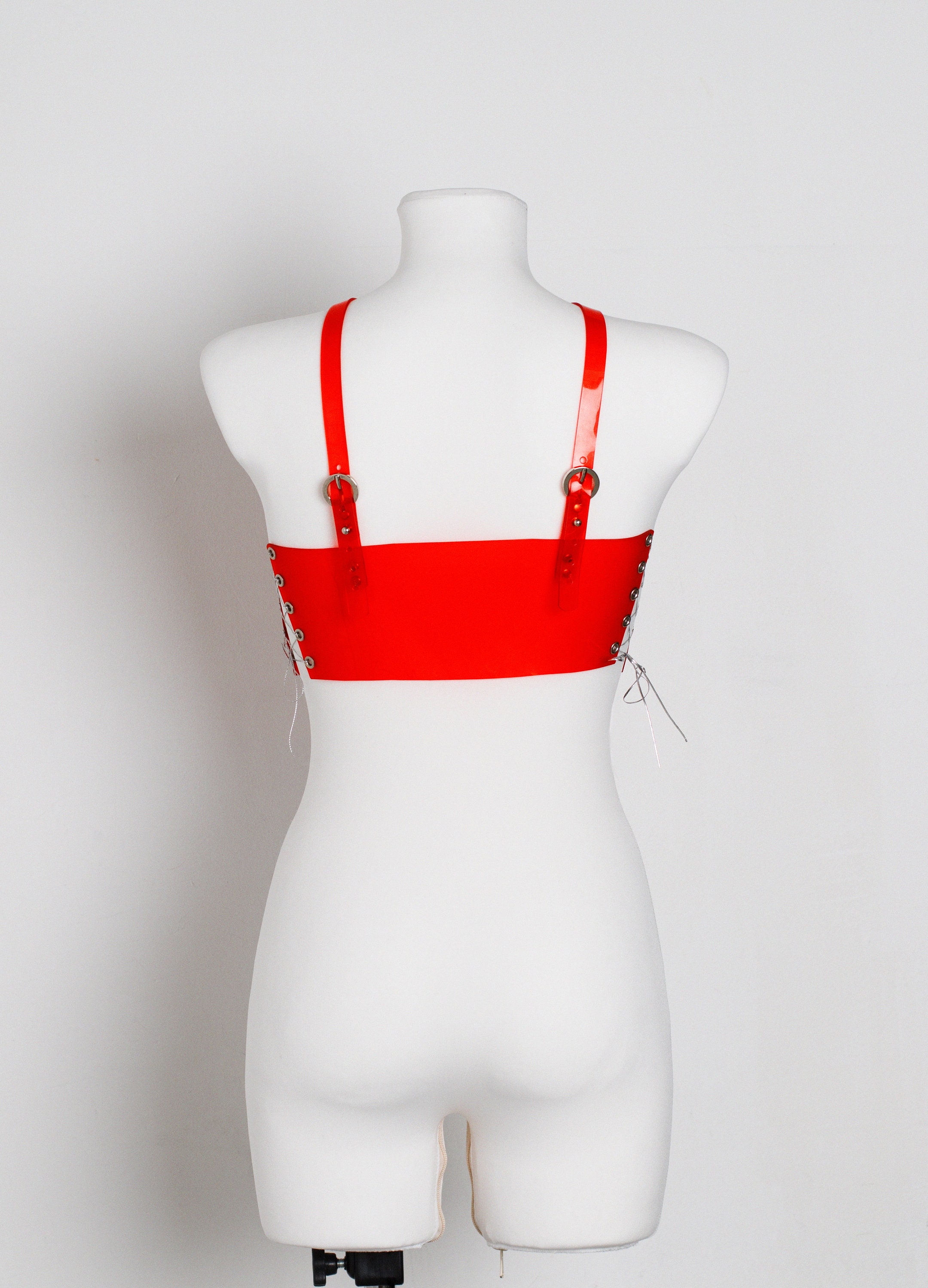 Red Vinyl STAR Bra - Etsy