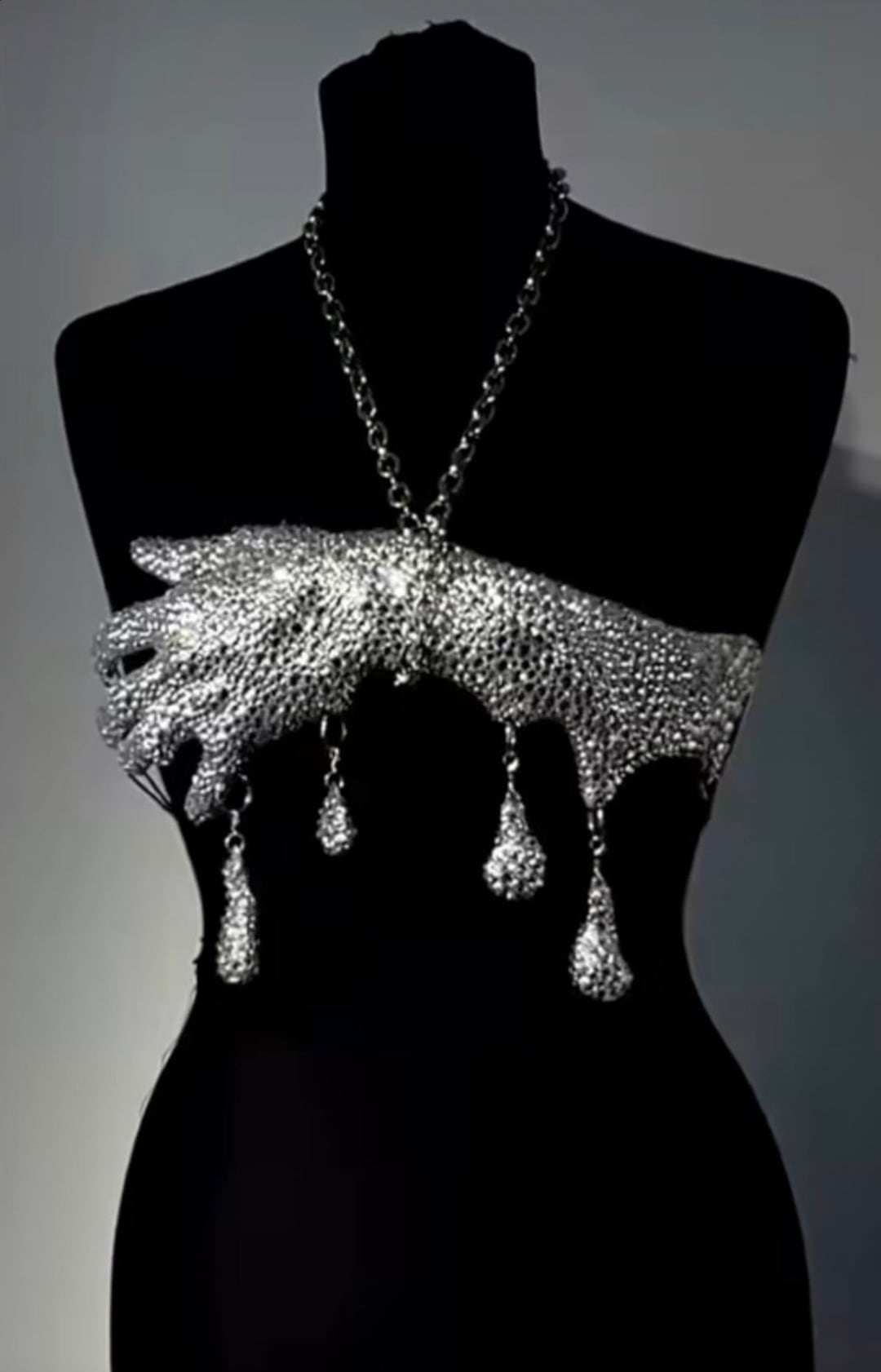 3D Printed Bra MELTED HAND Crystal - Etsy