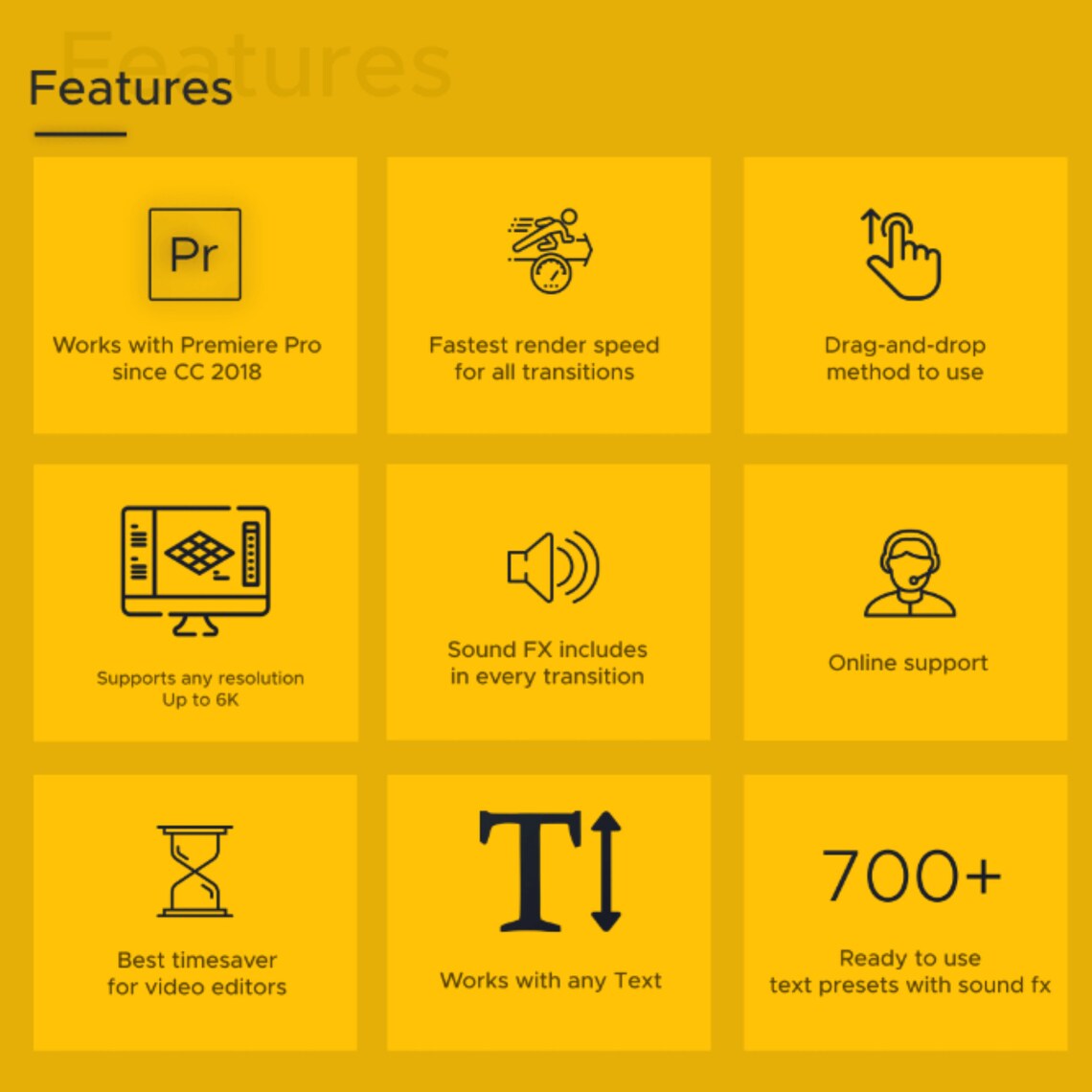 1000 Motion Text Presets for Premiere Pro + Studio Plugin Seamless Drag ...