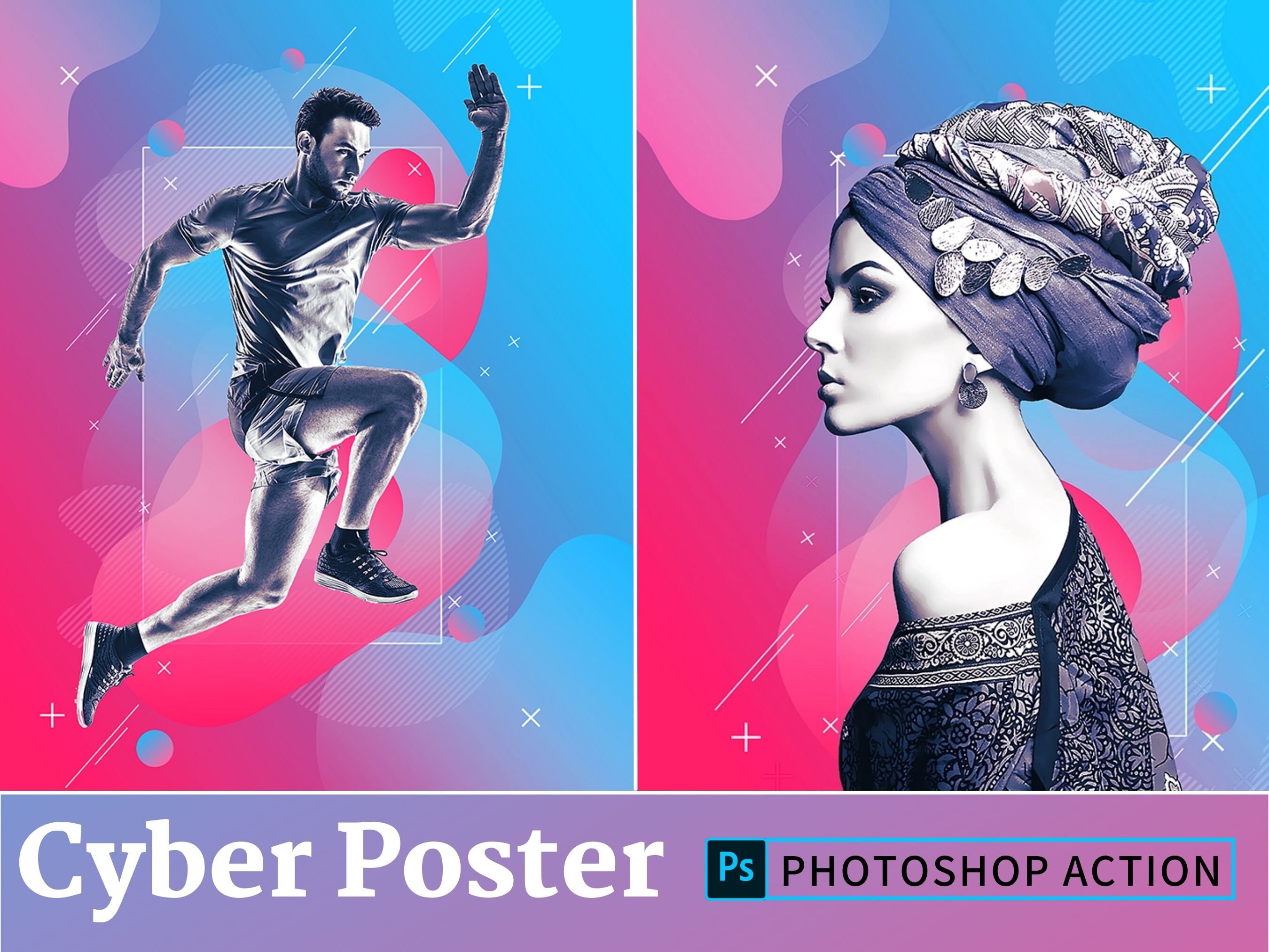 Cyber Style Poster - Photoshop Action - Digital Photo Effect ...