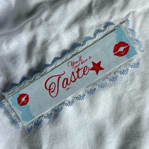 Sabrina Carpenter Inspired Lyric Bookmarks With Pink Blue Lace for ...