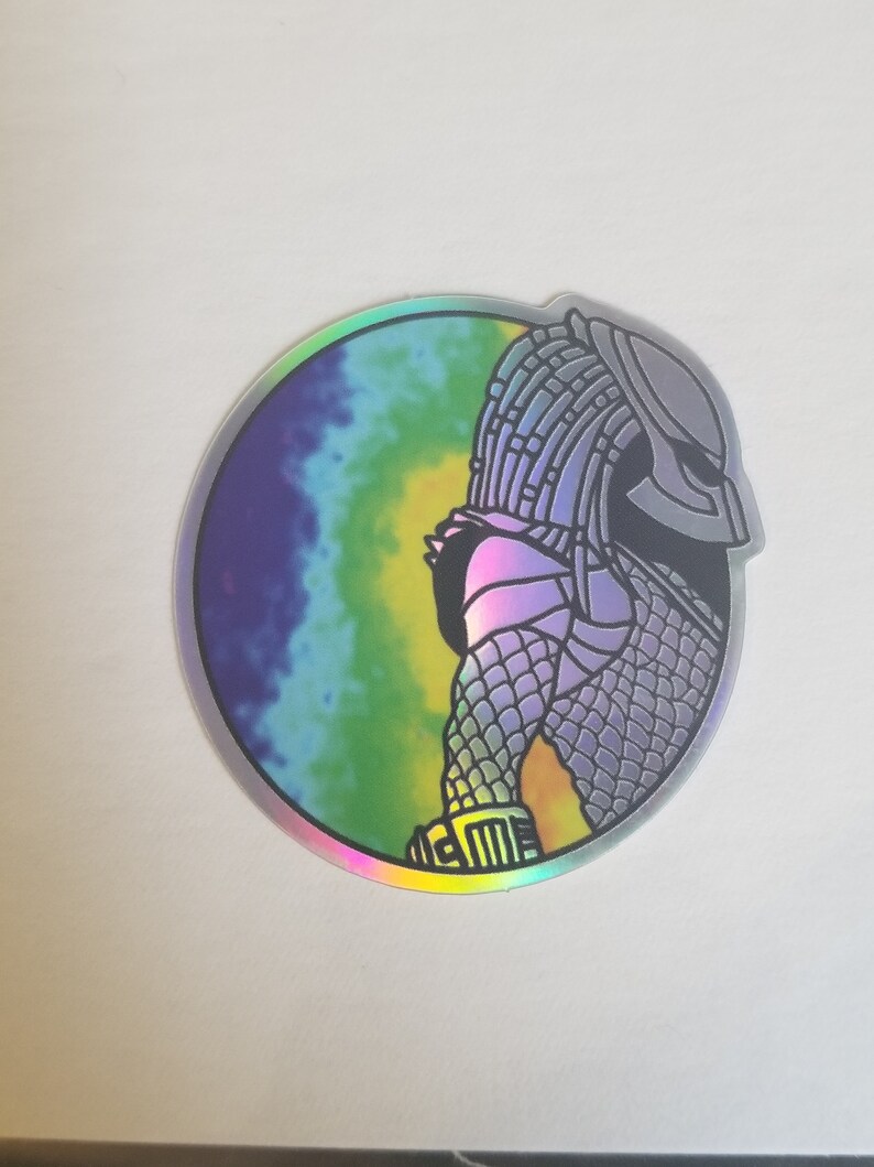 Holographic Predator Vinyl Sticker - Etsy