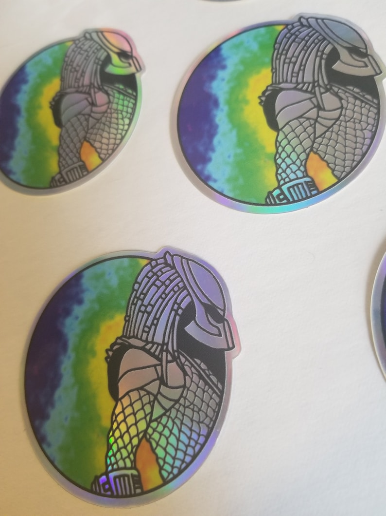 Holographic Predator Vinyl Sticker - Etsy