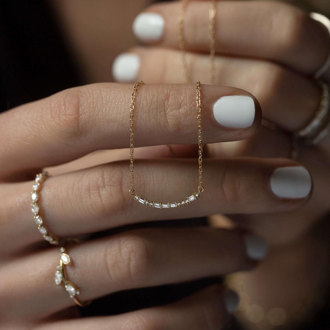 Premium 0.25 CT Lab Diamond Morse Code Necklace for Women Jewelry ...