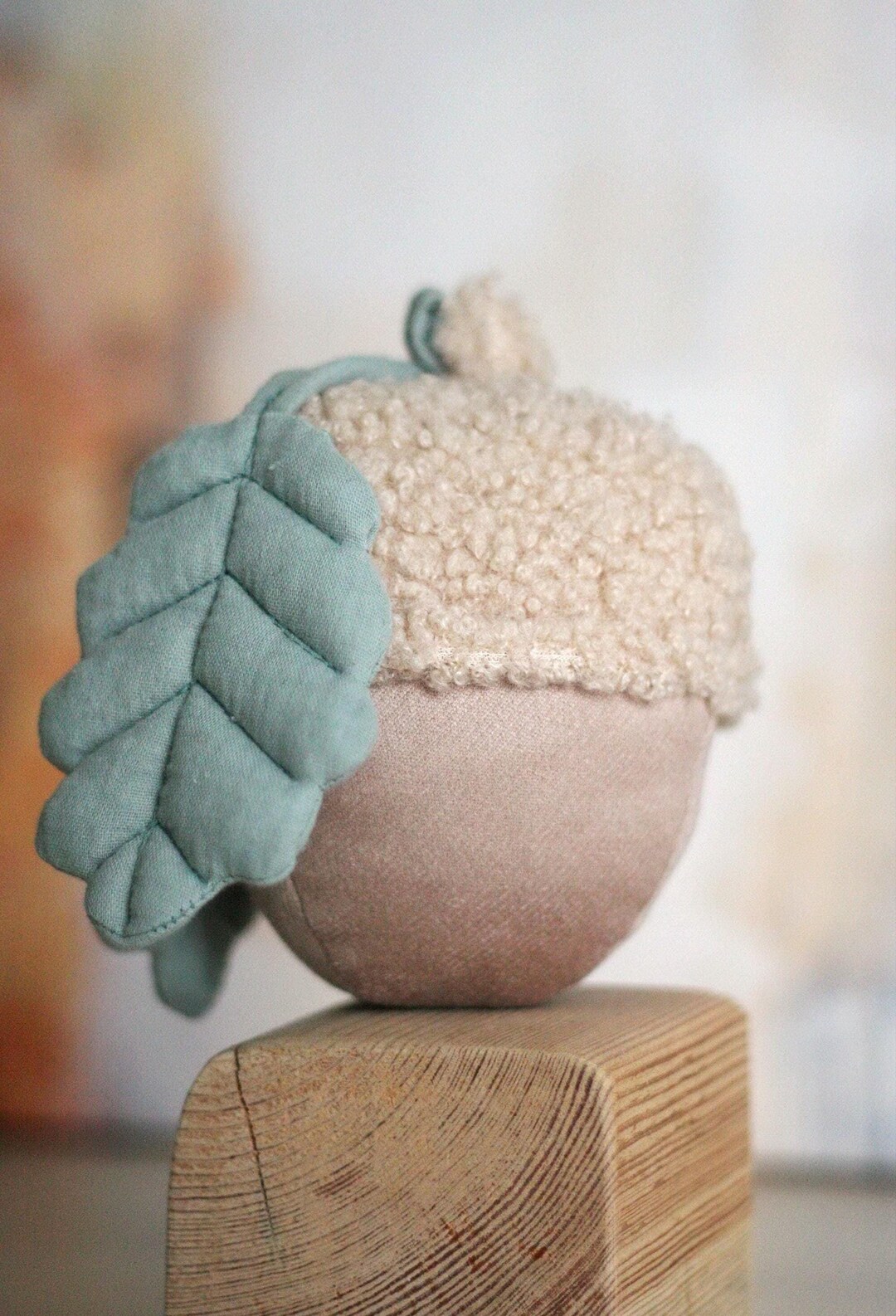 Acorn Decor Pillow - Cozy Beige Cap Oaknut for Fall Decor - Etsy