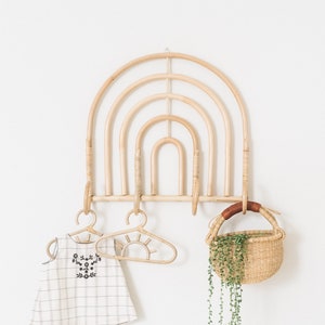 Large Rattan Rainbow Rattan Wall Hanging Rattan Wall Hook - Etsy