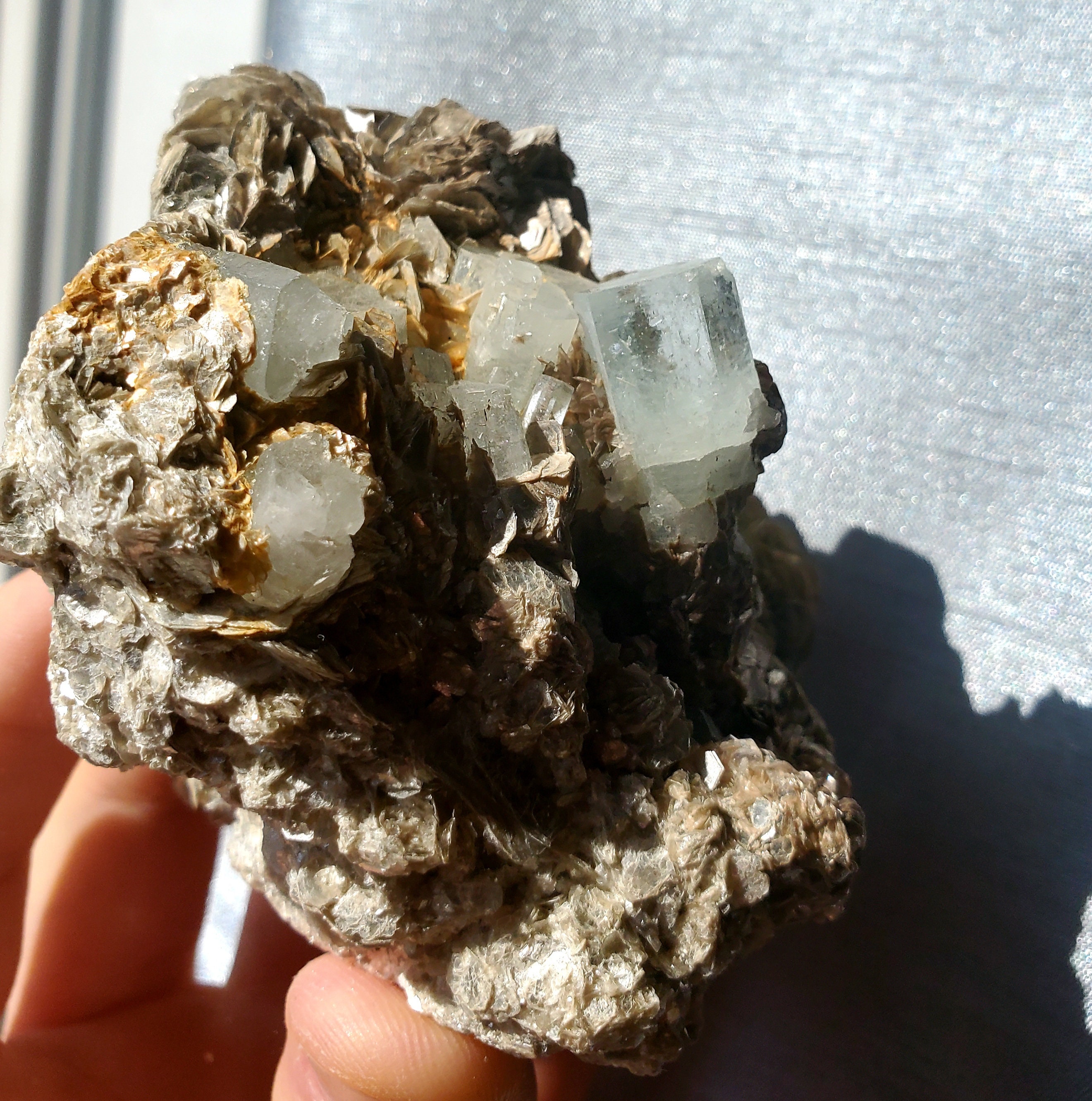 Aquamarine Beryl on Matrix Museum Grade Specimen Gem Grade Aquamarine ...