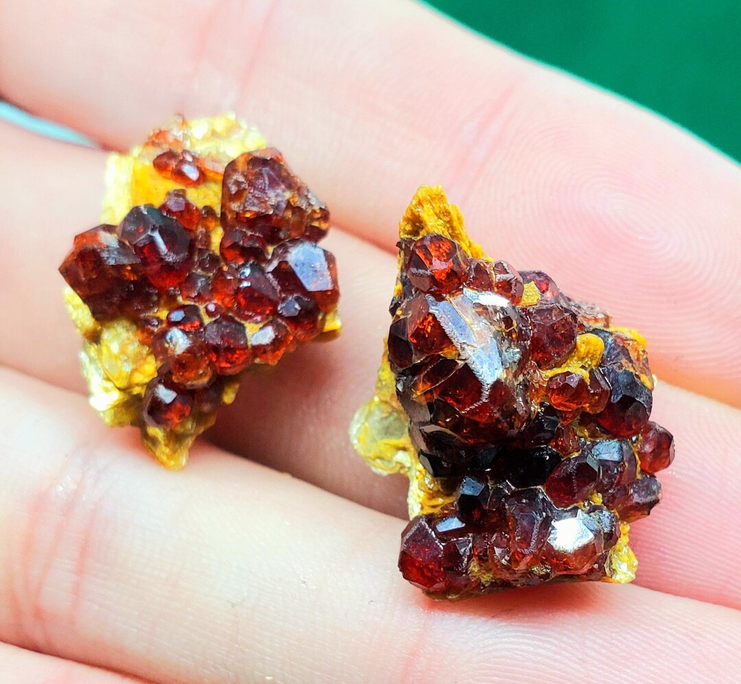 Glittering Spessartine Garnet Lot 2 Pieces Spessartine Gem Grade ...