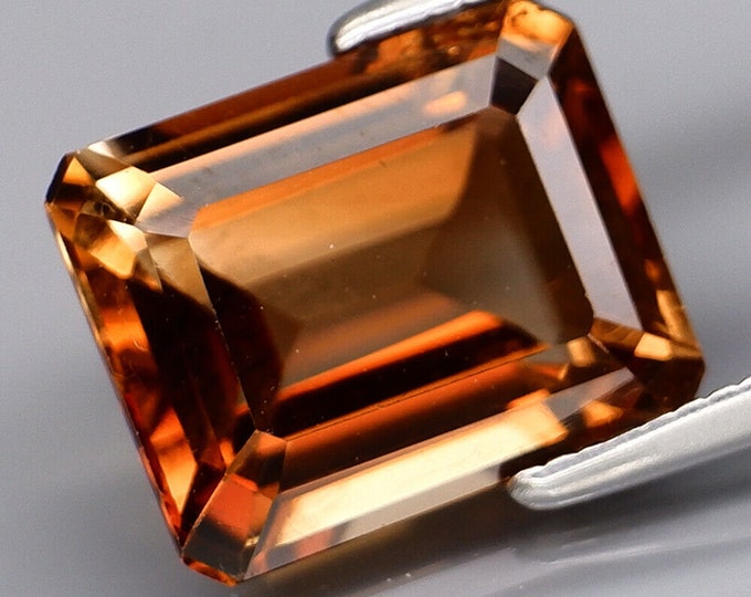 PERFECT Cut Imperial Topaz 3.93ct True Imperial Topaz Emerald Cut Eye ...