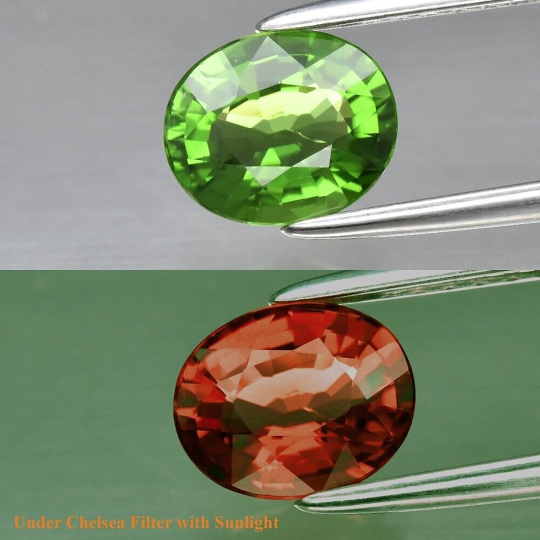 RESERVED Chrome Tourmaline .75 CT Oval Cut Green Tourmaline VS Grade ...
