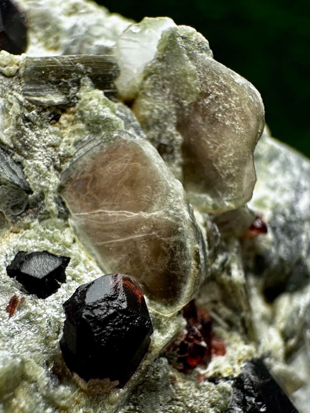 HUGE Almandine Garnet on Matrix 407 Gm Garnet Gemstone Calcite Matrix ...