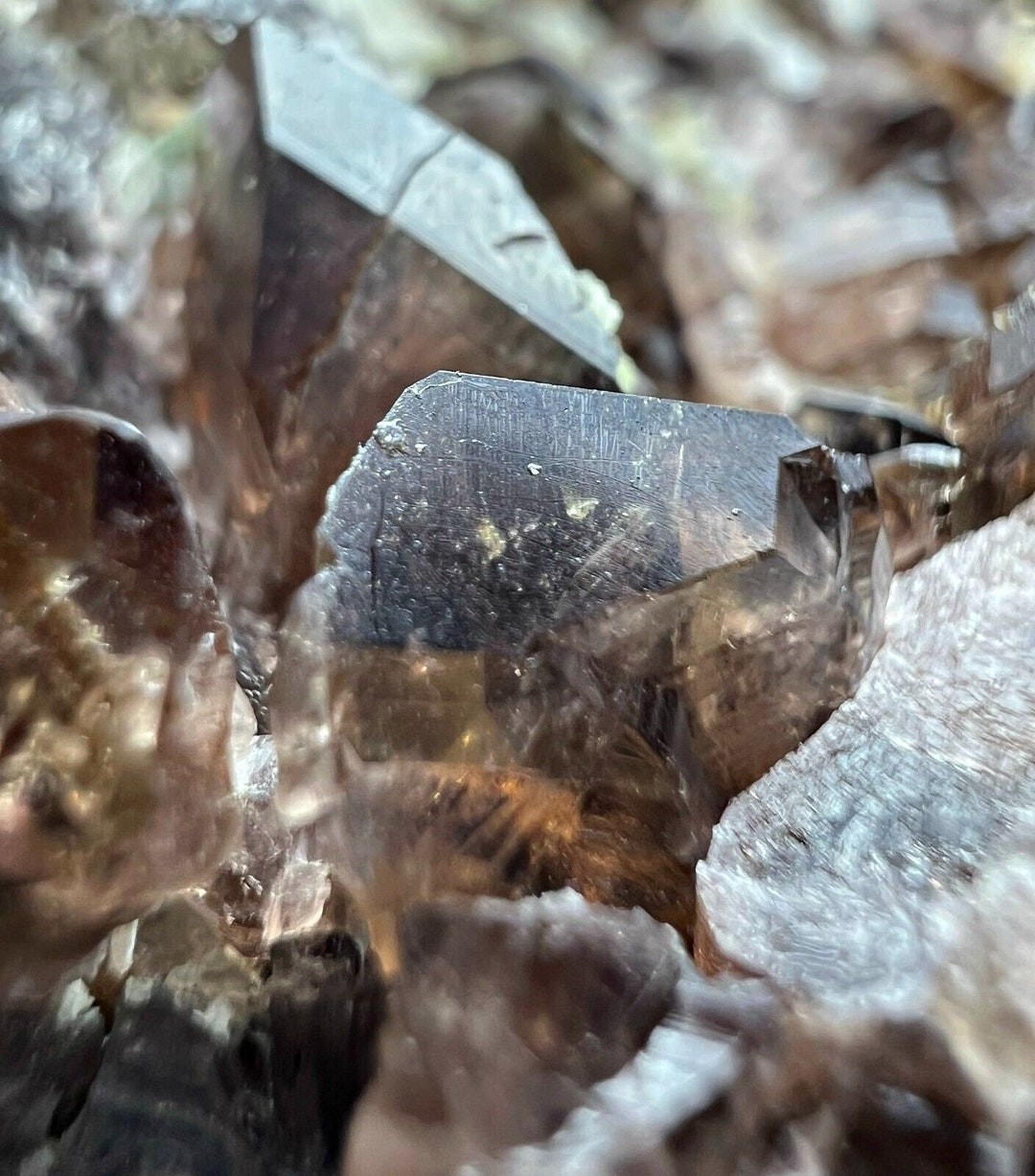 Legendary Axinite Crystal on Matrix Terminated Gemmy Axinite on Matrix ...