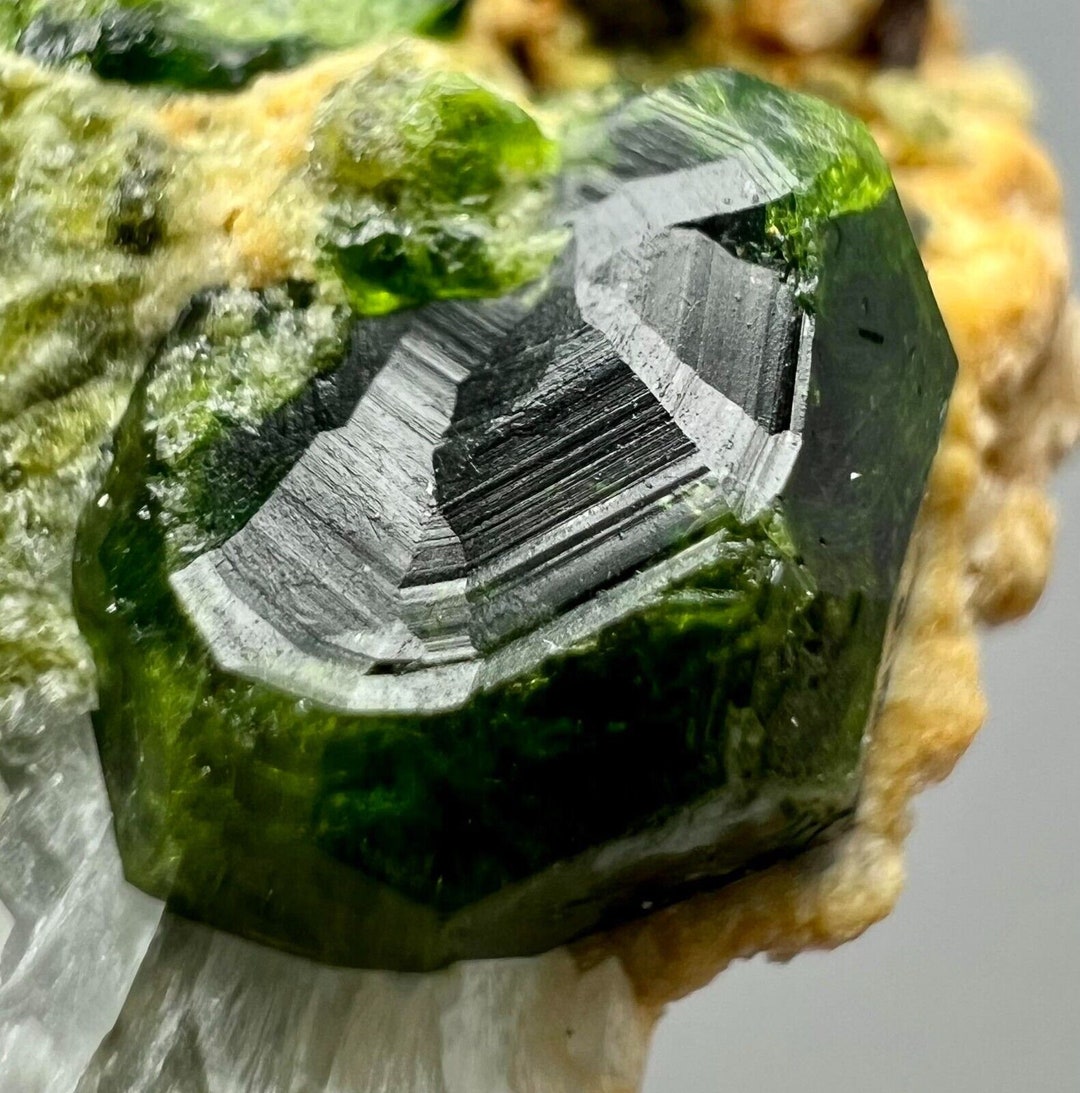 LEGENDARY Demantoid Garnet on Matrix Green Garnet Terminated Garnet on ...