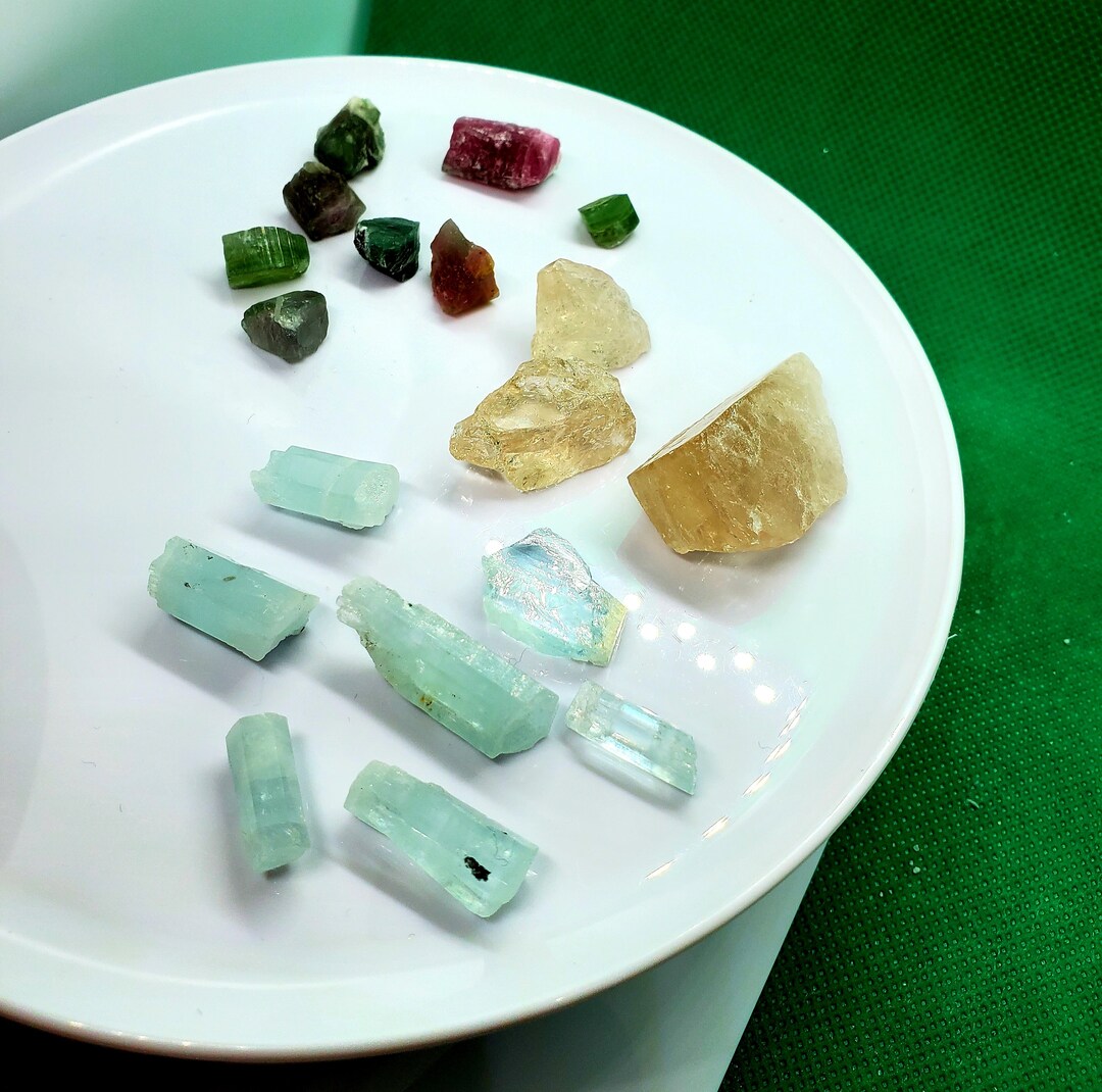 Aquamarine Beryl Topaz Watermelon Tourmaline Crystal 260 Carat Lot Gem ...