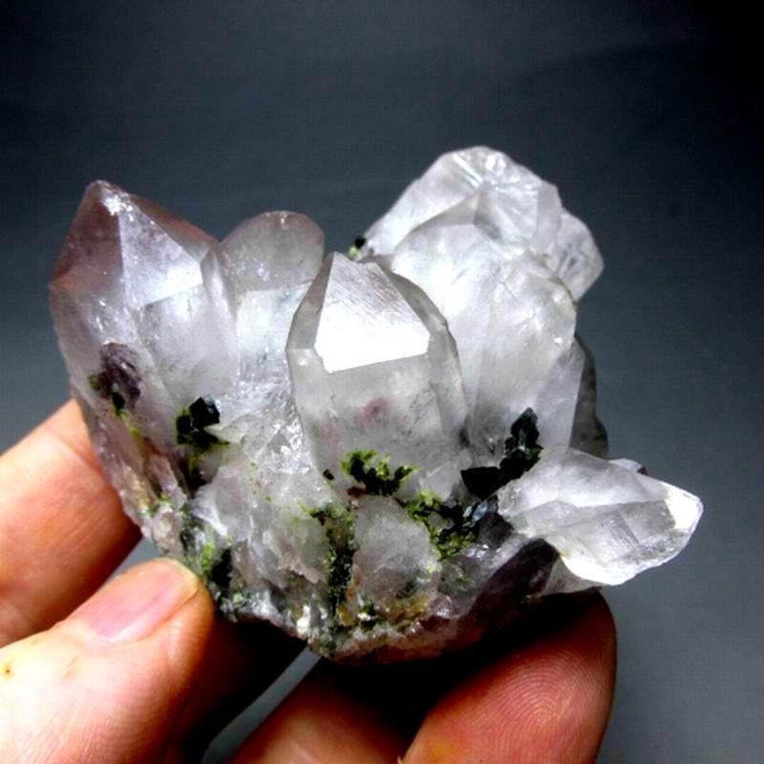 Legendary Quartz and Epidote Crystal Cluster Quartz Crystal With ...