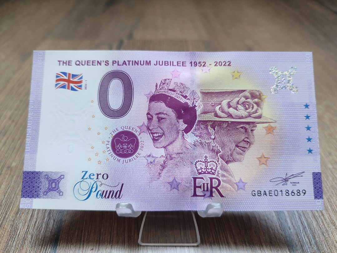 0 Pound Note the Queen's Platinum Jubilee 1952-2022 Zero Pound - Etsy