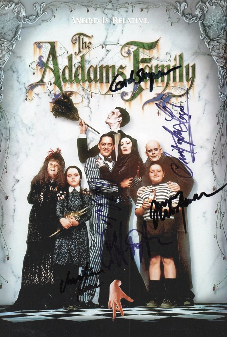 The Addams Family Cast Autogramm - Etsy
