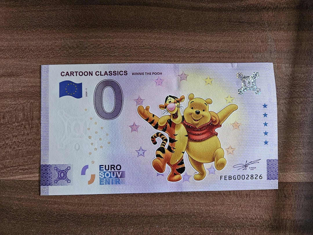 0 Euro Note Cartoon Classics Winnie the Pooh - Etsy