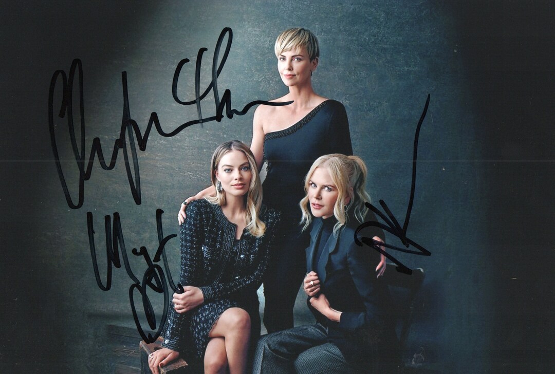 Charlize Theron, Nicole Kidman and Margot Robbie Autograph - Etsy