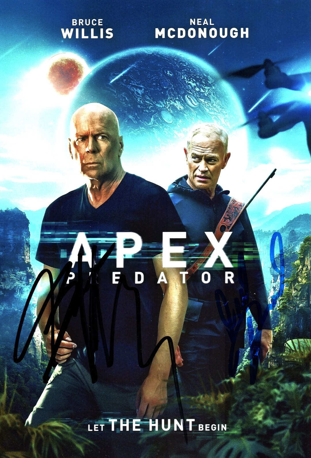 Apex Predator Cast Autograph Bruce Willis Neal Mcdonough - Etsy