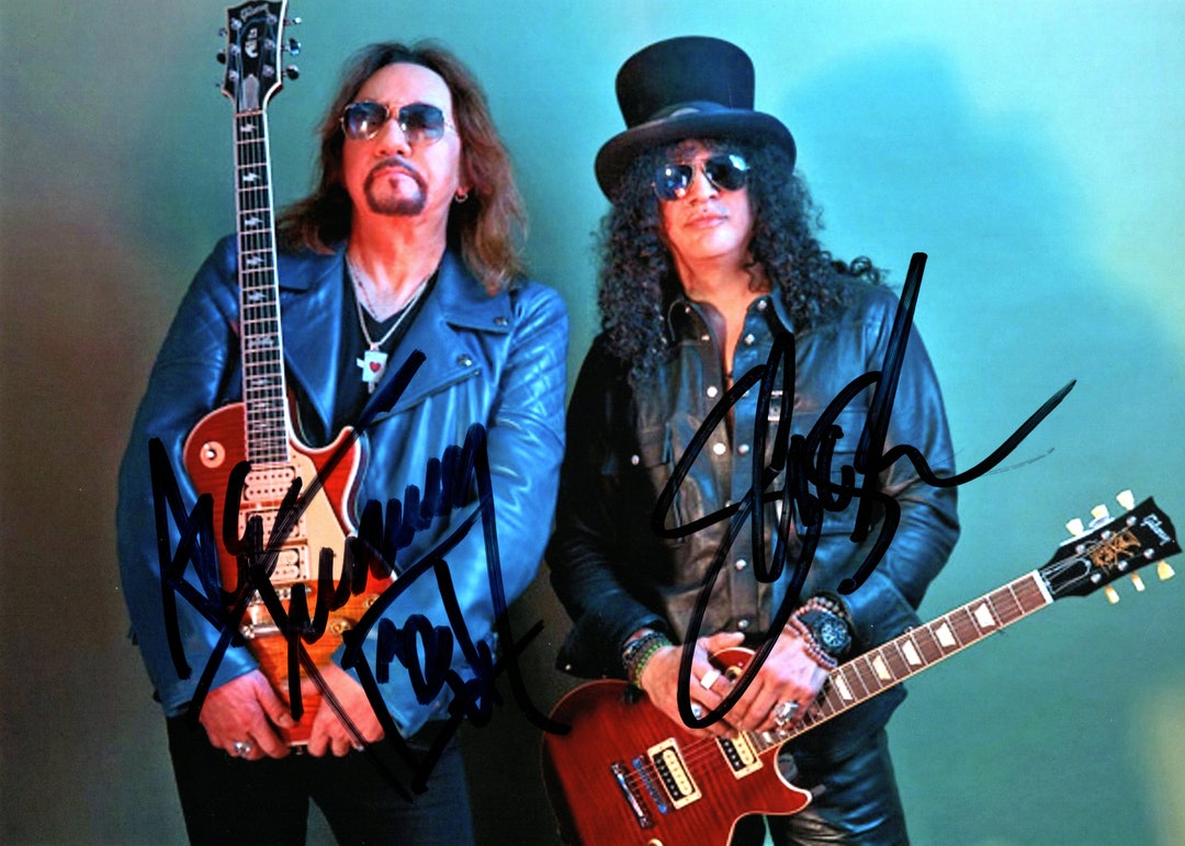 Slash and Ace Frehley Autograph - Etsy