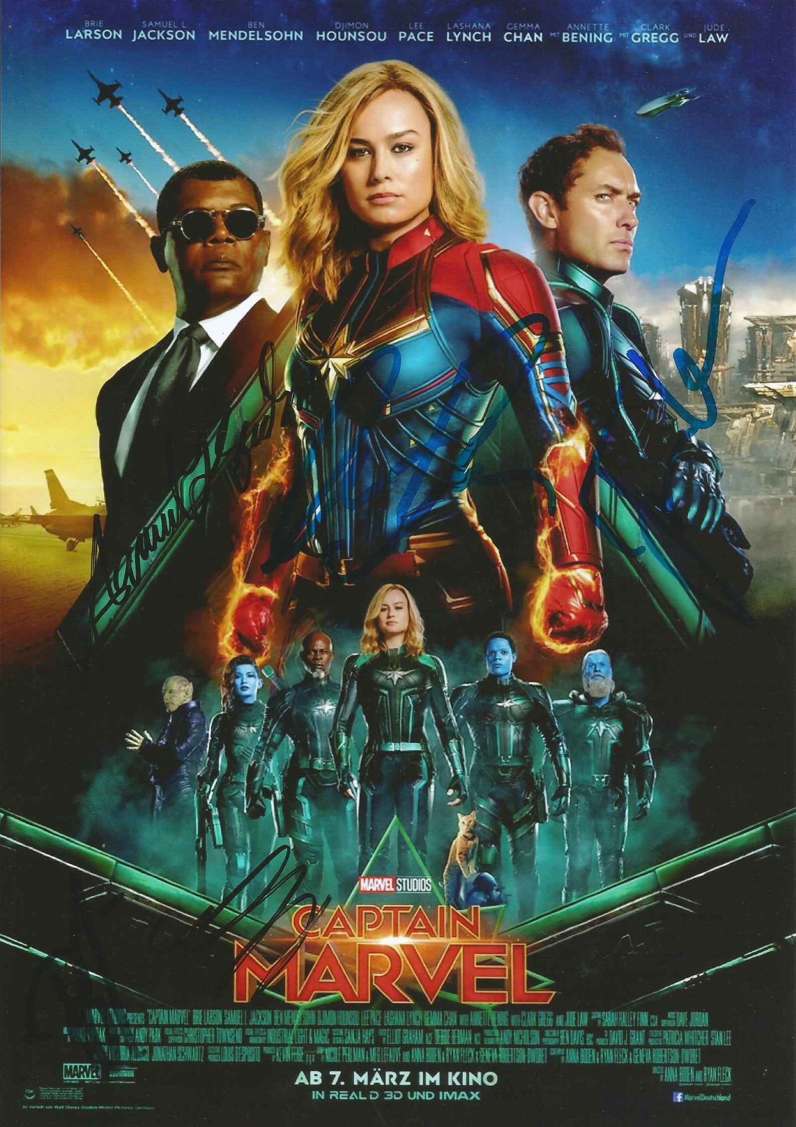 Captain Marvel Cast Autograph Samuel L Jackson - Etsy