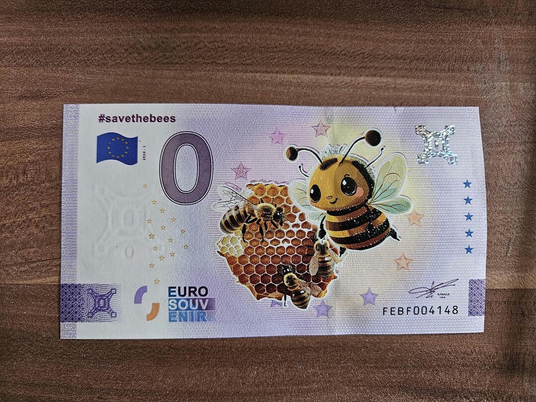 0 Euro Note #savethebees Color - Etsy