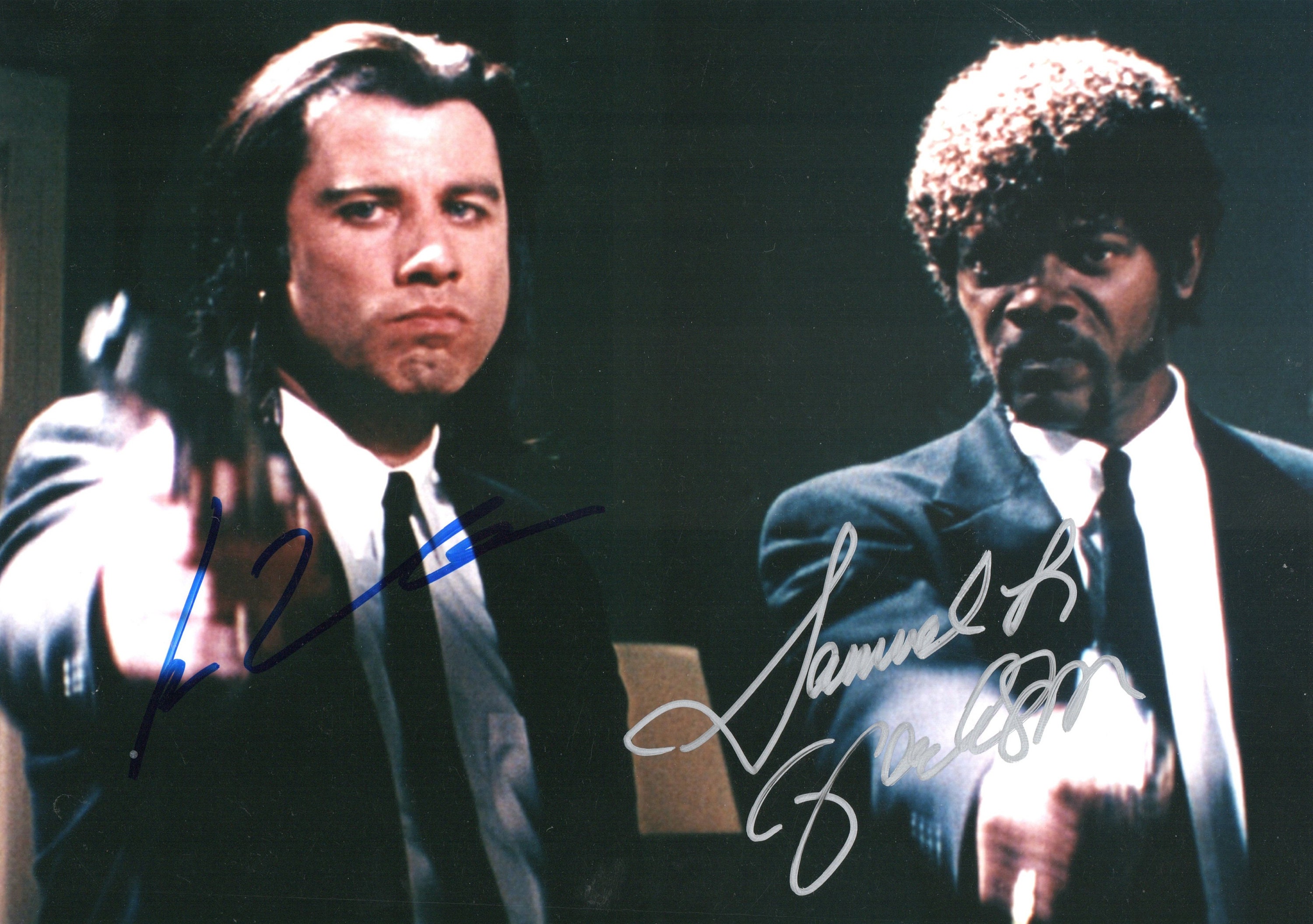 John Travolta and Samuel L. Jackson Autograph Pulp Fiction - Etsy